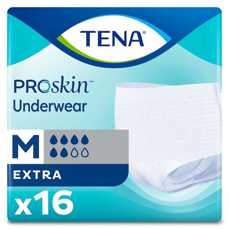 Tena Proskin Extra Protective Tena Ultimate-Extra Absorbent Underwear, Medium, 16PK 72232 | Zoro